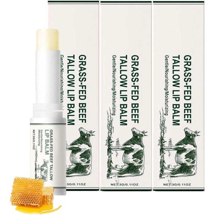 Beef Tallow Stick Levre Ski, Lip Balm, Baume A Levre Hydratant, Soins ...