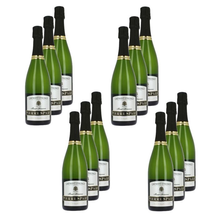 Pierre Sparr - Lot 12x Crémant d'Alsace brut réserve - AOC - Bouteille ...