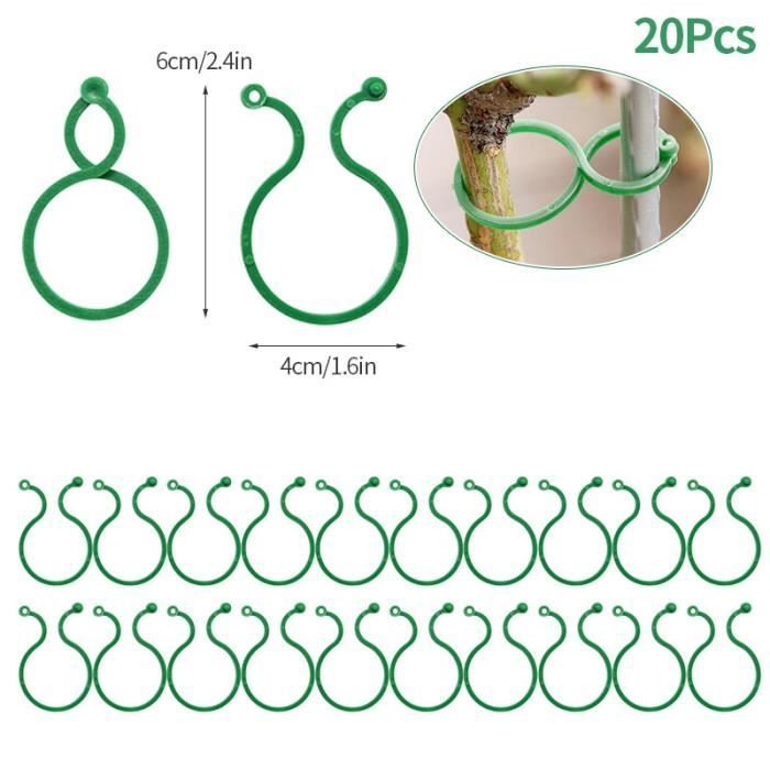 Tuteur - lien - attache,Clips de cerclage de vigne en plastique pour support de plante verticale ...