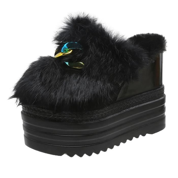 Chaussures d'hiver à semelle compensée pour femmes - Pour37 - Vert - En ...