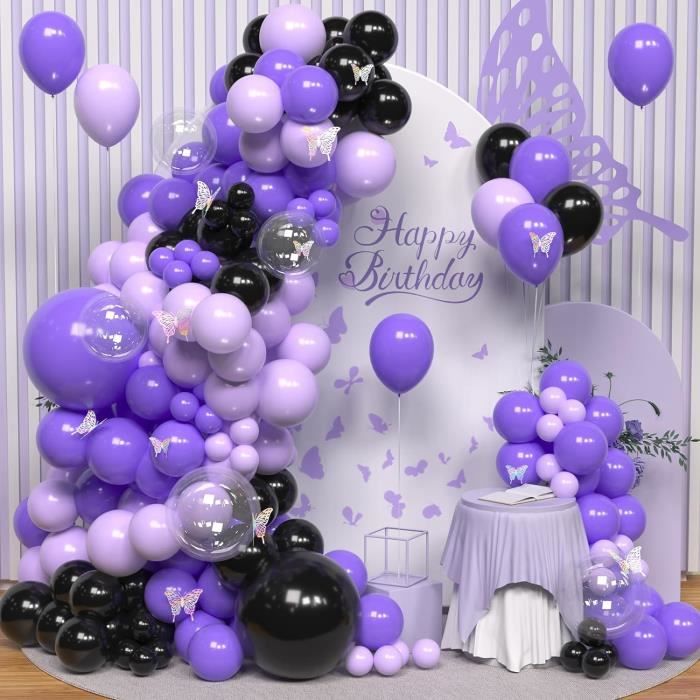 Kit Arche Ballons Violets, 138 Pcs 5 10 12 18 Pouces Ballons Violets Et ...