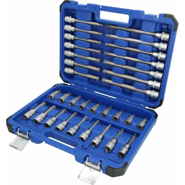 Coffret de douilles tournevis 1/2'' RIBE - Brilliant Tools - BT022032 - 32 pièces - Chrome ...