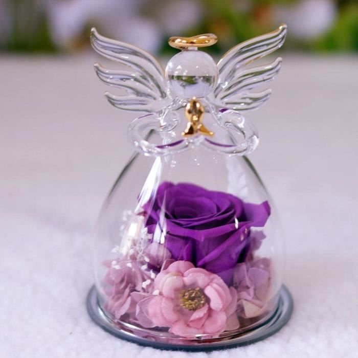 Plgebr Fleur Immortelle Angélique, Véritable Rose Préservée Dans Un ...