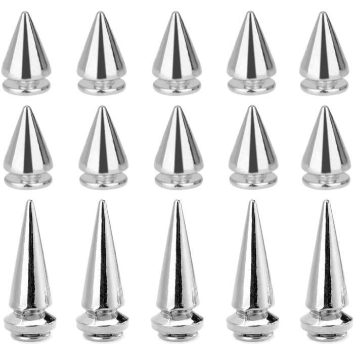 Rivets 130 Pièces Rivet Cône Clous Customisation Cuir Rivets Punk ...