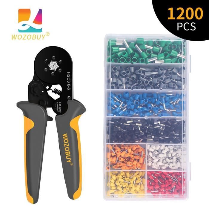 Pince outil,Kit d'outils de sertissage de virole, pince à sertir carrée-hexagonale auto ...