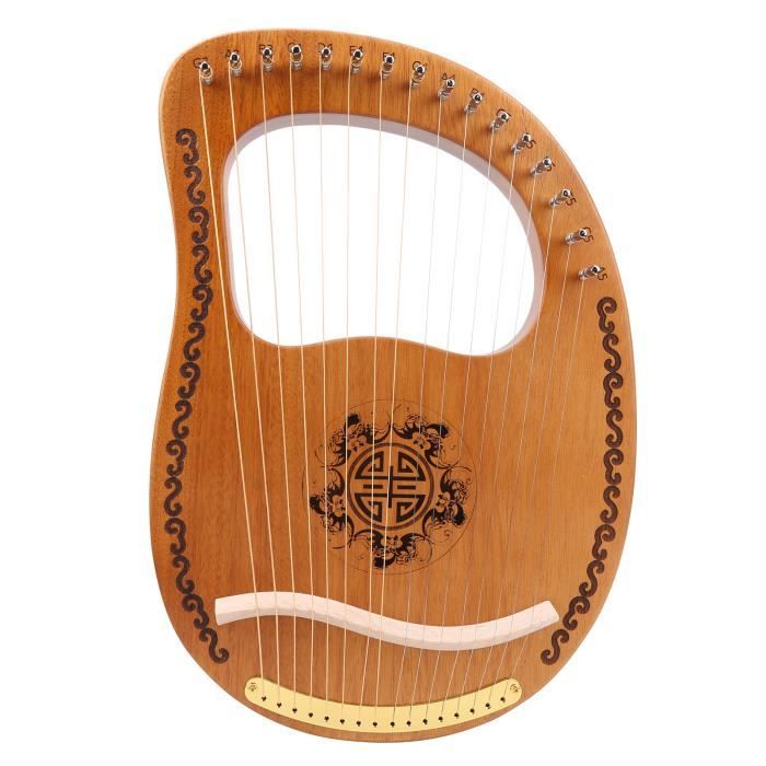 Dilwe Harpe en bois Harpe 16 Cordes Petit Instrument de Musique ...