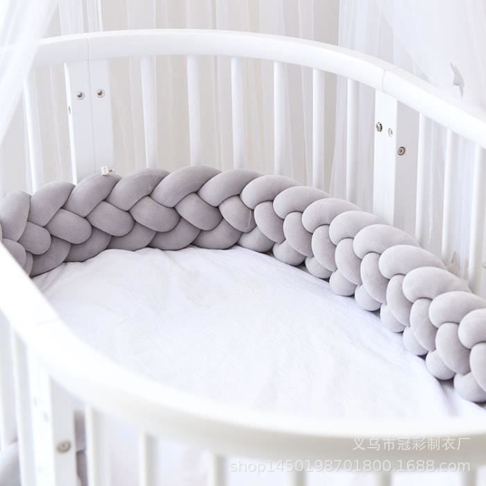 Tour de Lit Bebe Coussin Serpent Velours Berceau Pare-chocs Tresse Bebe ...