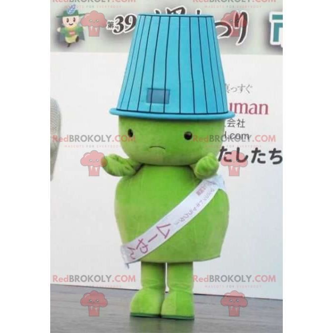 Mascotte de gros bonhomme vert avec un abat-jour sur la tête - Costume ...
