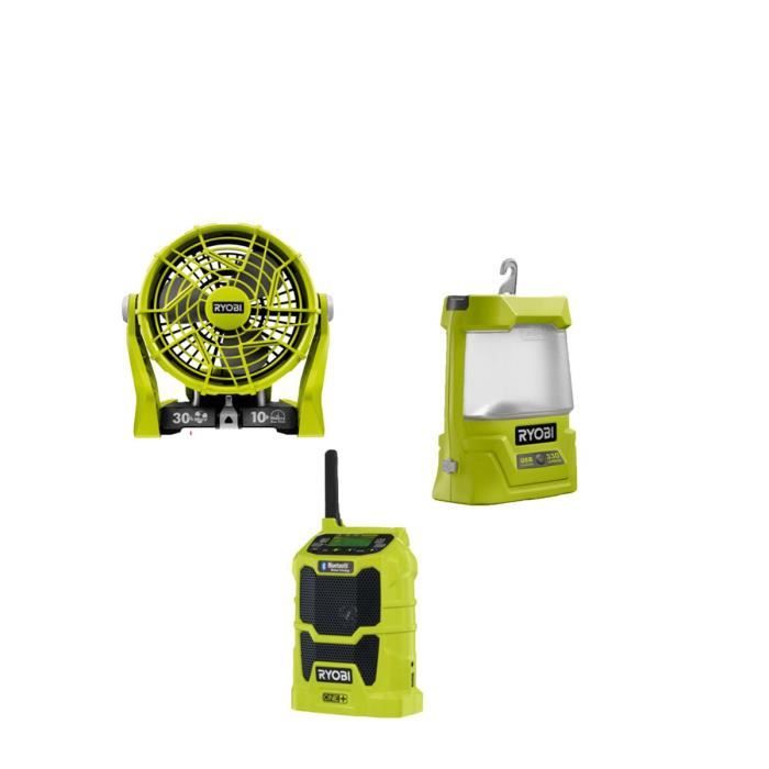 Pack detente RYOBI ventilateur 2 vitesses 18V OnePlus R18F-0 - radio ...