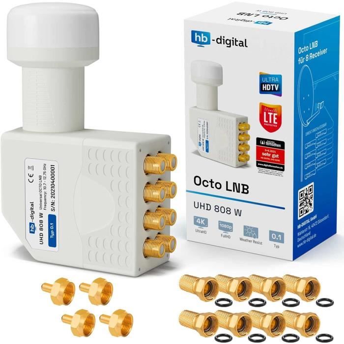 Octo Lnb Lnc 8 Abonnés Tv Full Hd Directe 3D 4K Contacts Blancs Protection Contre Les ...