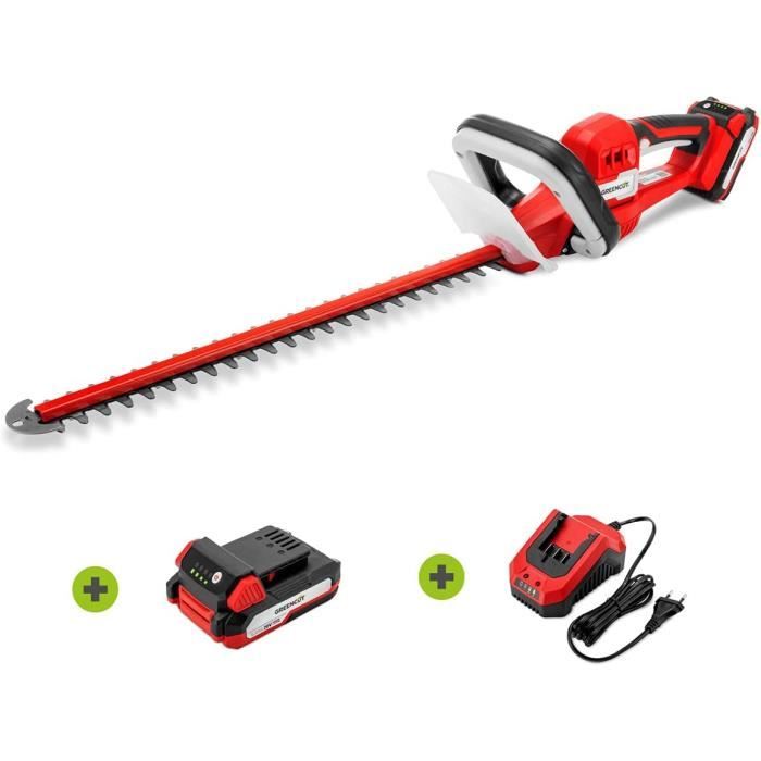 GREENCUT GHT200L - Taille-haie 20V 2.0Ah-4.0Ah à Batterie Lithium-ION ...