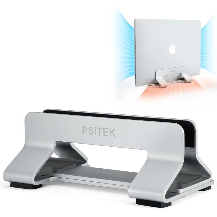 Psitek Support de Bureau Vertical en Alm pour Ordinateur Portable ...