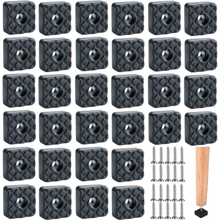 32 Pcs Protecteur Plancher Jambe Tabouret, Jambe Meubles Forme Carrée ...