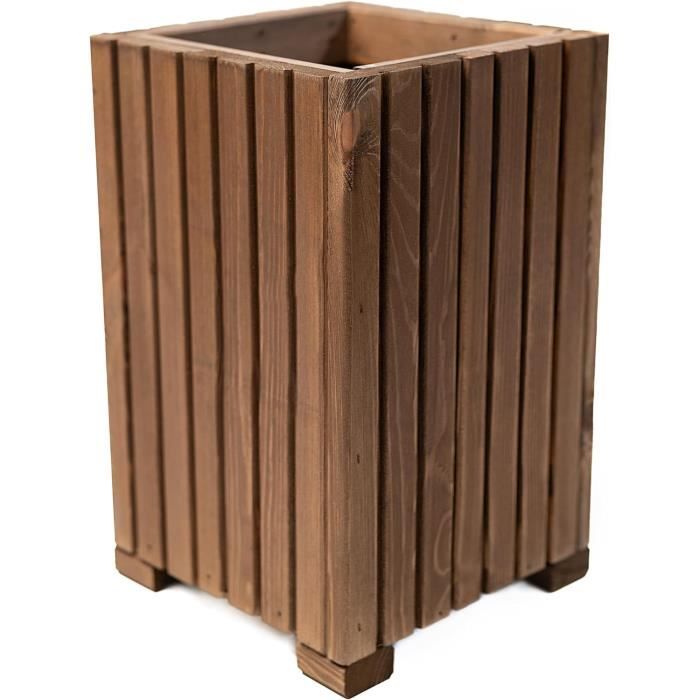 Pot de fleurs en bois | Jardinière | Pot de fleurs 40 x 25 x 25 cm ...