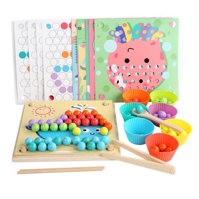 Puzzle En Bois Perles Jeu Conseil Apprentissage Éducatif Préscolaire ...