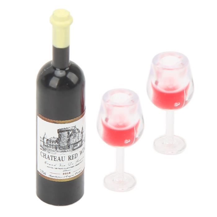 Mini modèle de bouteille de vin rouge - VGEBY - Maison de poupée 1:12 ...