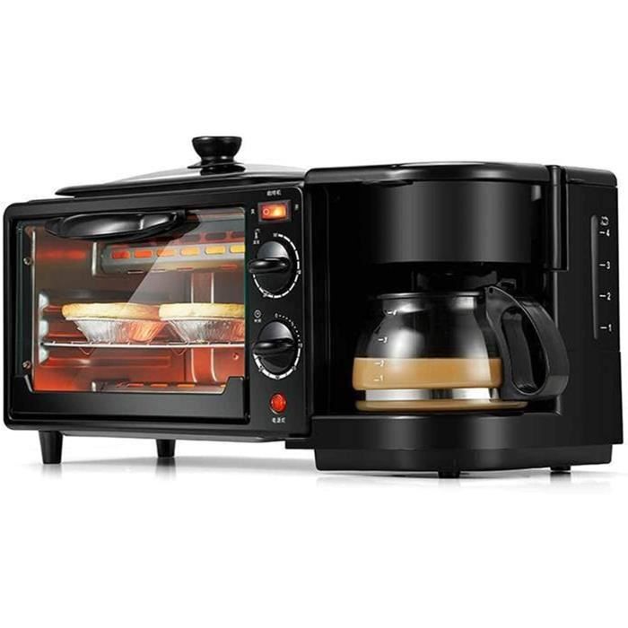 Machine à Petit-déjeuner Mini Four Grille-Pain Multifonctionnel 9 L ...