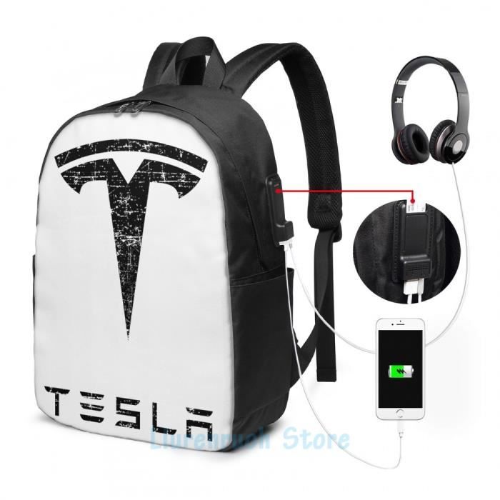 SAC A DOS,USB Backpack 17 in--Sac à dos Tesla imprimé de graphiques ...