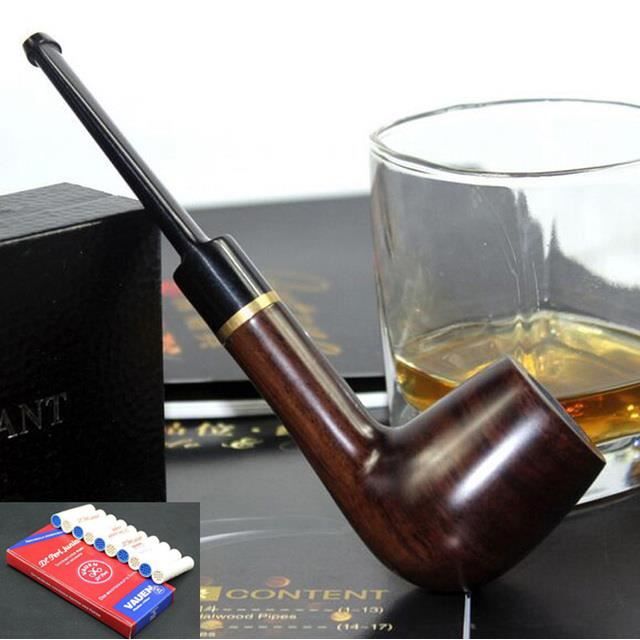 PIPE,--Pipe à fumer en bois'ébène, 10 pièces, fait à la main, Durable ...