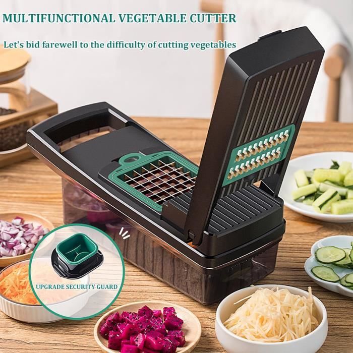 13 En 1 Mandoline Cuisine, Coupe Legumes Multifonctions Avec Panier De ...