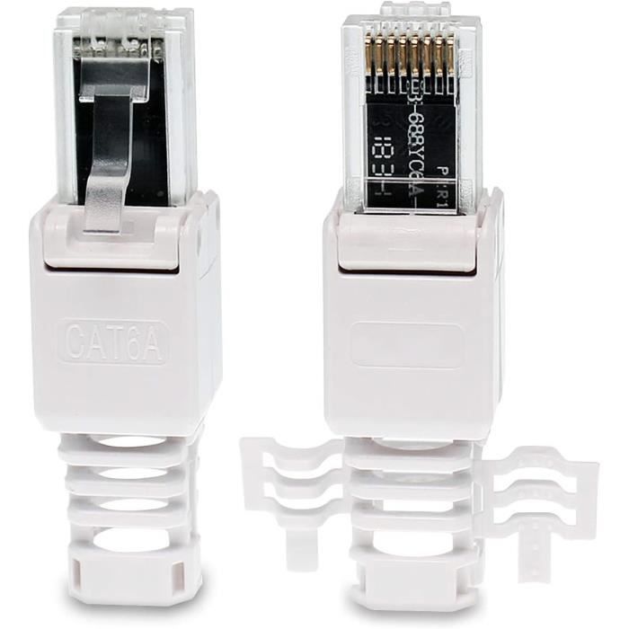 Fiche De Câble Réseau Patch Rj45 Cat6 Cat7 Cat5 Lan Montage Sans Outils ...