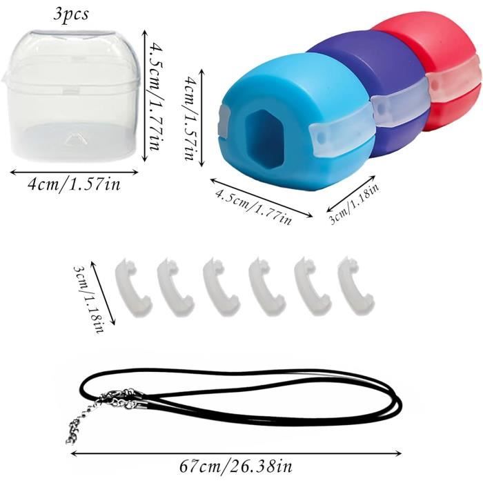 15 Pièces Jaw Trainer Avec 6 Bandes De Morsure Gratuites Et 3 Colliers ...