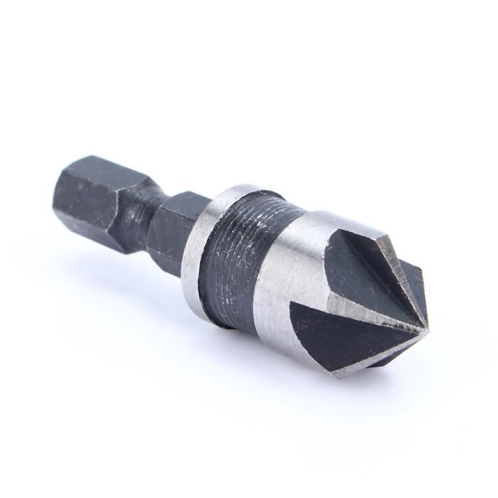 VBESTLIFE Chanfrein 3pc 1/4 'Hex 12/16 / 19mm jeu d'alésage fraisé pour ...