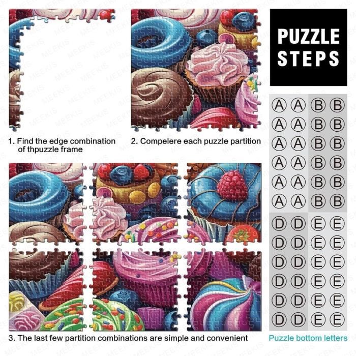 Beignet Gâteau 1000 Pièces Puzzles Adultes Décoration Intérieure ...