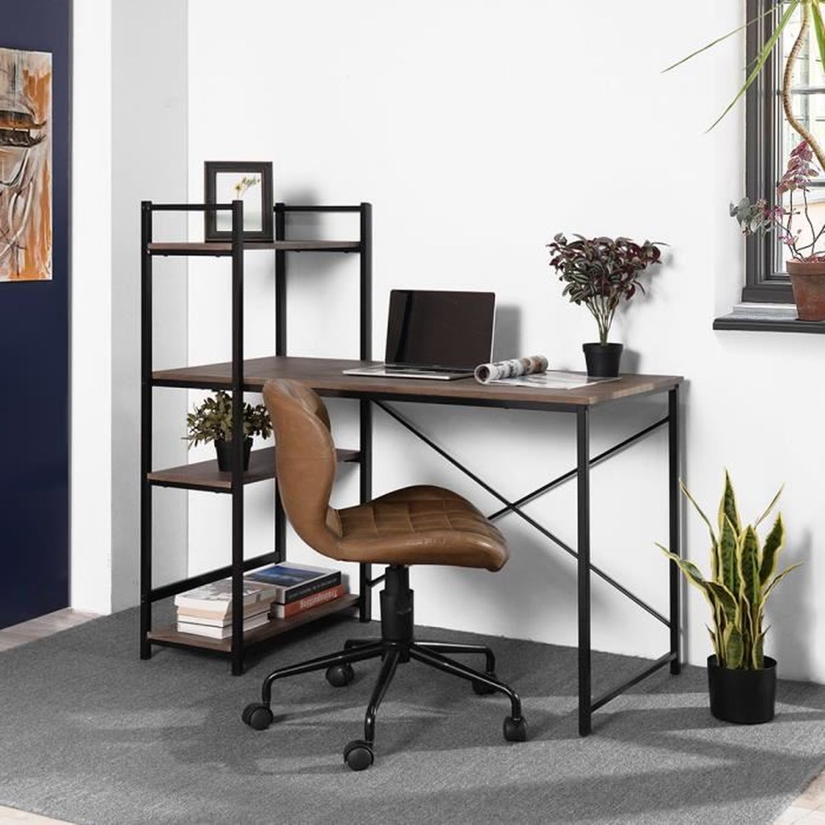 MEUBLES COSY Bureau d'ordinateur,Table d'écriture Portable PC avec ...