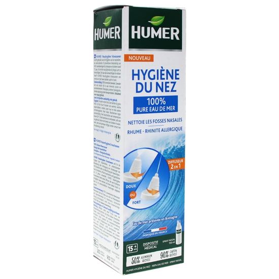 Humer Spray Hygiène du Nez - 100% Eau de Mer - Adulte (+15 ans ...