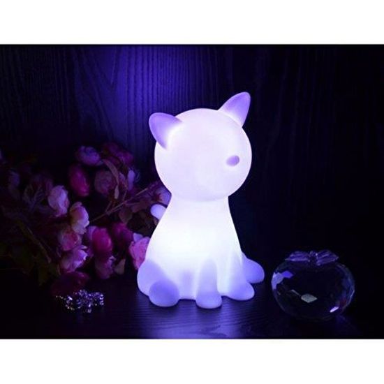Lampe de chevet chat LED sans fil multicouleurs - Cdiscount Maison