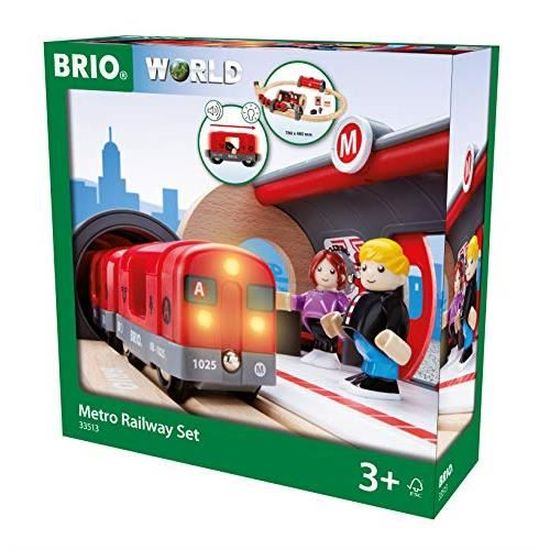 BRIO 33513 Metro Railway Set | 20 Piece Train Toy with Accessories and ...