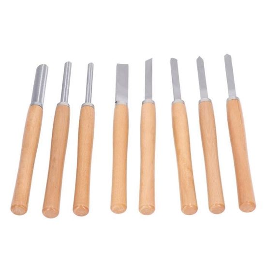 Ensemble D'Outils De Tournage De Lot De 8 Outils De Tournage Sur Bois, Haute Dureté 65 En Acier ...