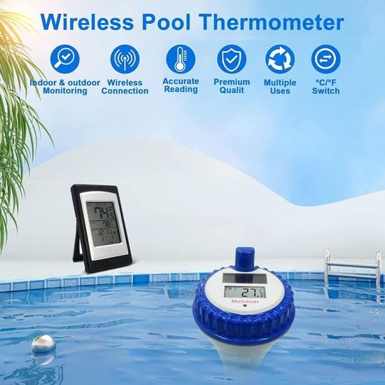 ROM Thermomètre De Spa Thermomètre De Piscine Numérique À Distance Sans ...