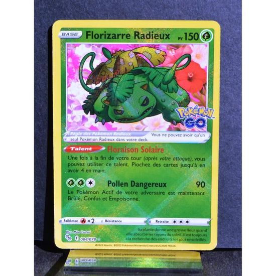 Carte Pokémon Florizarre Radieux 150 PV 004-078 EB10.5 - Pokémon Go ...