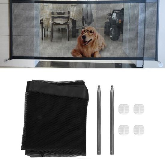 VGEBY Barrière de sécurité pour chiens Magic Net - Installation facile ...