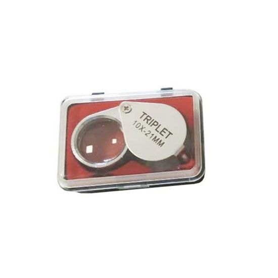 LUNETTE LOUPE,10X--Loupe Portable pliante en métal, loupe de poche pour bijoux, loupe pliante ...