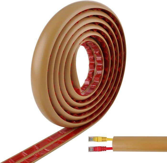 Cache Cable Sol, Petit Canal De Câble Flexible, 3M Goulotte Passe Cable ...