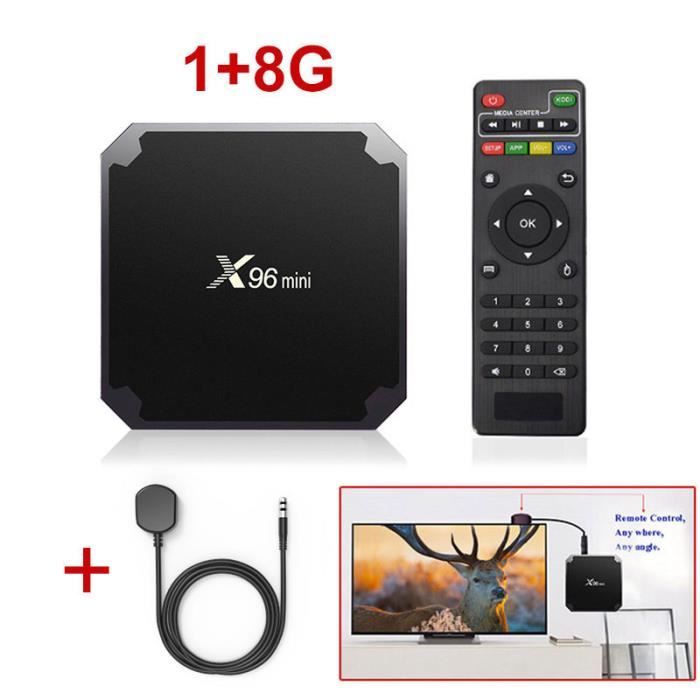 Ue Plug - 1g 8G ir - Boîtier Smart Tv X96 Mini, Android 9.0, Amlogic S905w Quad Core 2.4g, Wifi ...