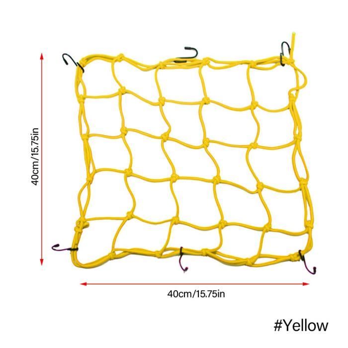 Filet élastique universel - Moto - 40 cm - Jaune - Sac-filet de coffre ...