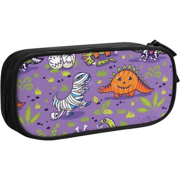 Trousse À Crayons Motif Dinosaures D'Halloween De Grande Capacité Pour ...