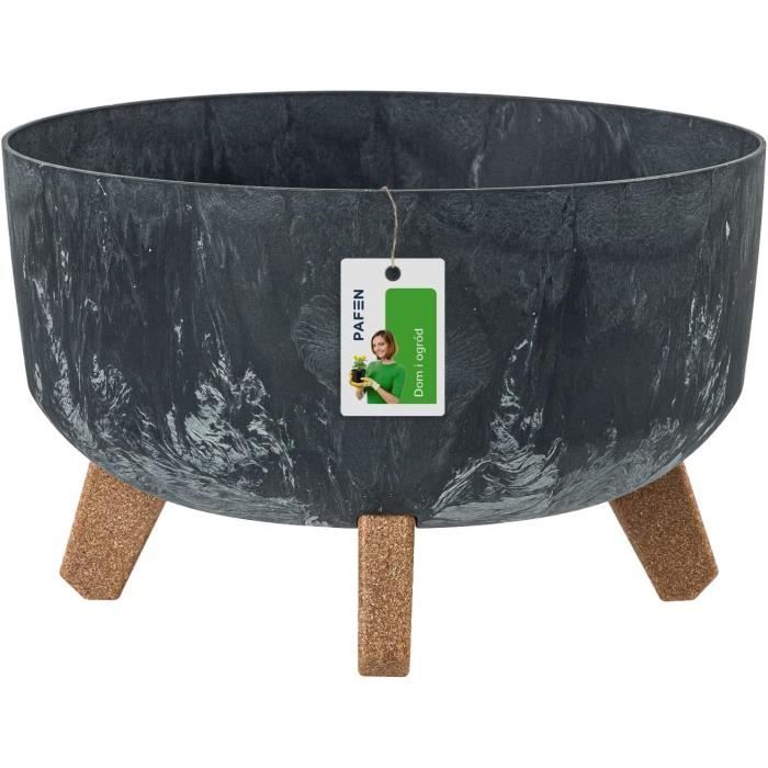 Cache-Pot Avec Pieds Cache-Pot - 17,5 X Ø 28,5 Cm - Pot De Fleurs Effet ...