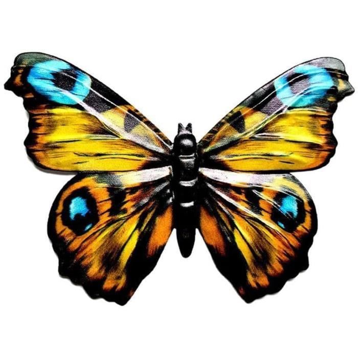 Décoration murale 3D en forme de papillon en métal - Décoration murale ...