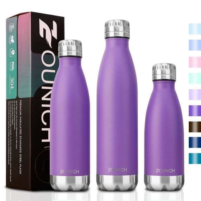 (500ml|Light Purple)Zunich – Bouteille Isotherme à Double Paroi en ...