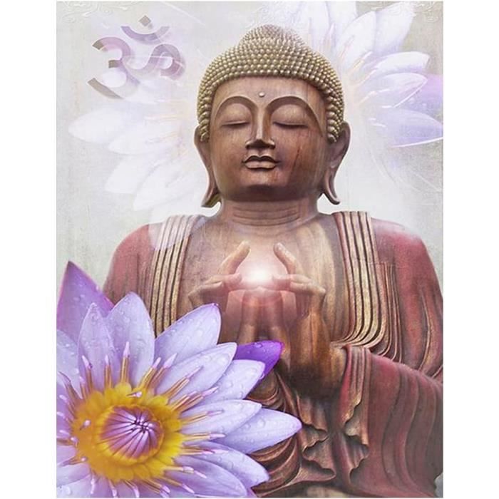 40X50Cm Kit De Peinture Diamant 5D, Peinture Par Numéro Kit, Bouddha Et ...