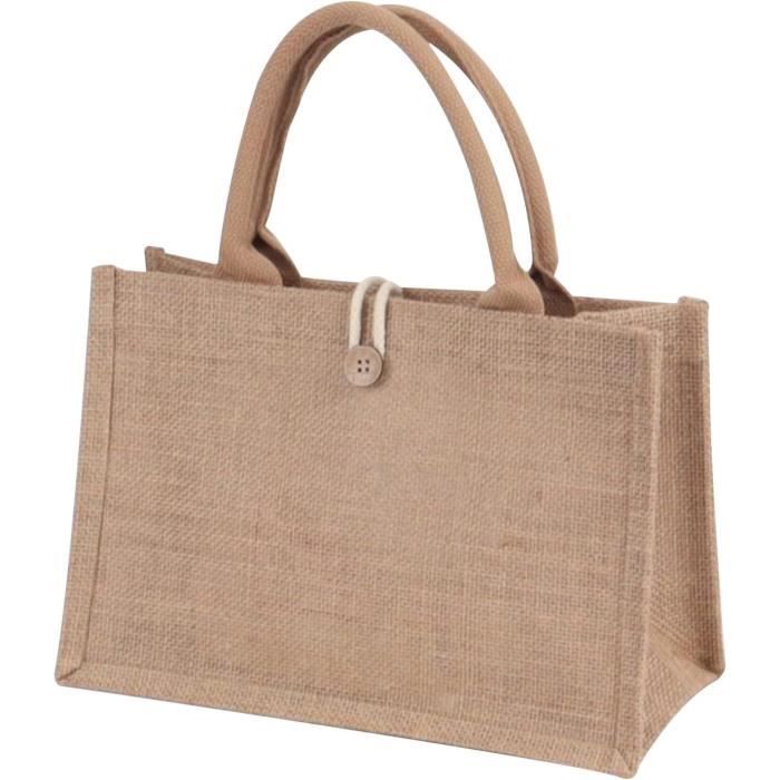 Sac Portable En Toile De Jute Naturelle, Classique En Jute Naturel, Sac ...