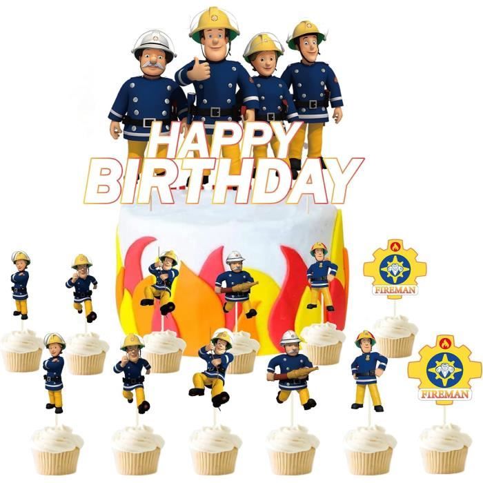 Decoration Gateau Sam Le Pompier, 25Pcs Sam Le Pompier Cake Topper ...
