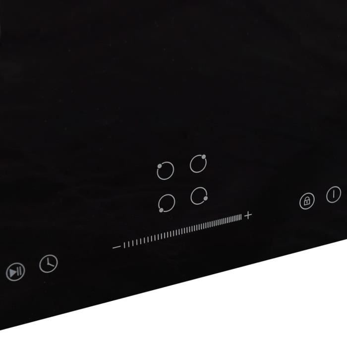 Plaque de cuisson à induction 4 brûleurs Verre 77 cm 7000 W Dilwe055340 ...