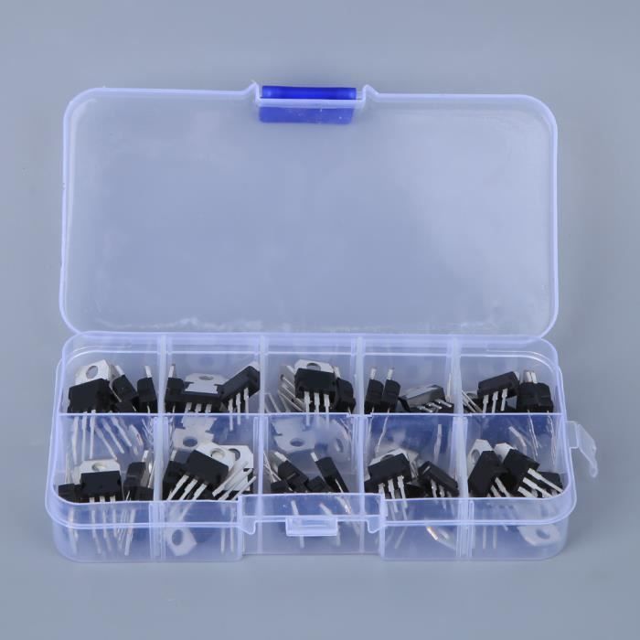 Kit de transistor, emballage de boîte transparente Kit d'assortiment de ...