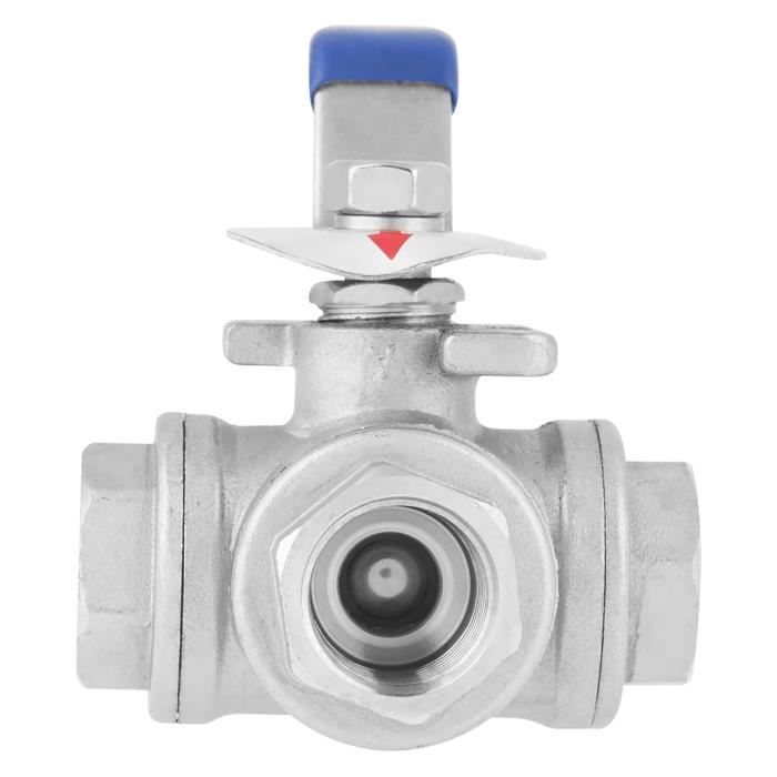 Duokon Vanne à boisseau sphérique Acier inoxydable SUS304 Pipe T-port Ball Valve Type à trois ...